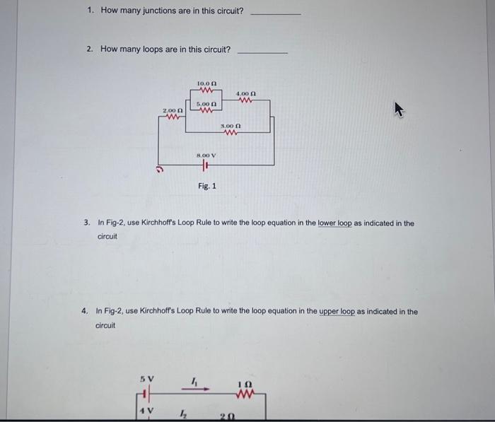 Solved 1. How many junctions are in this circuit? 2. How | Chegg.com