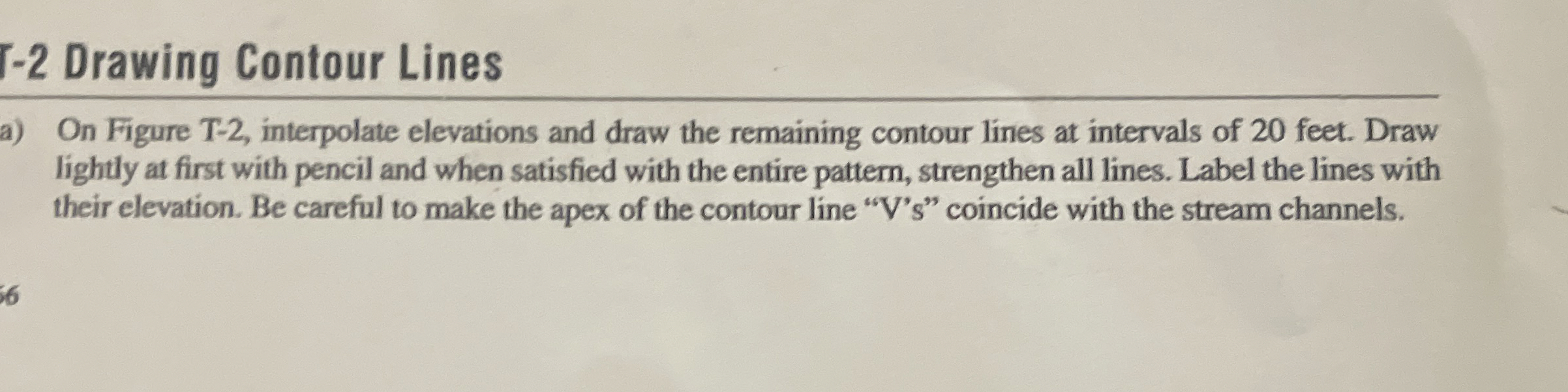 T-2 ﻿Drawing Contour Linesa) ﻿On Figure T-2, | Chegg.com