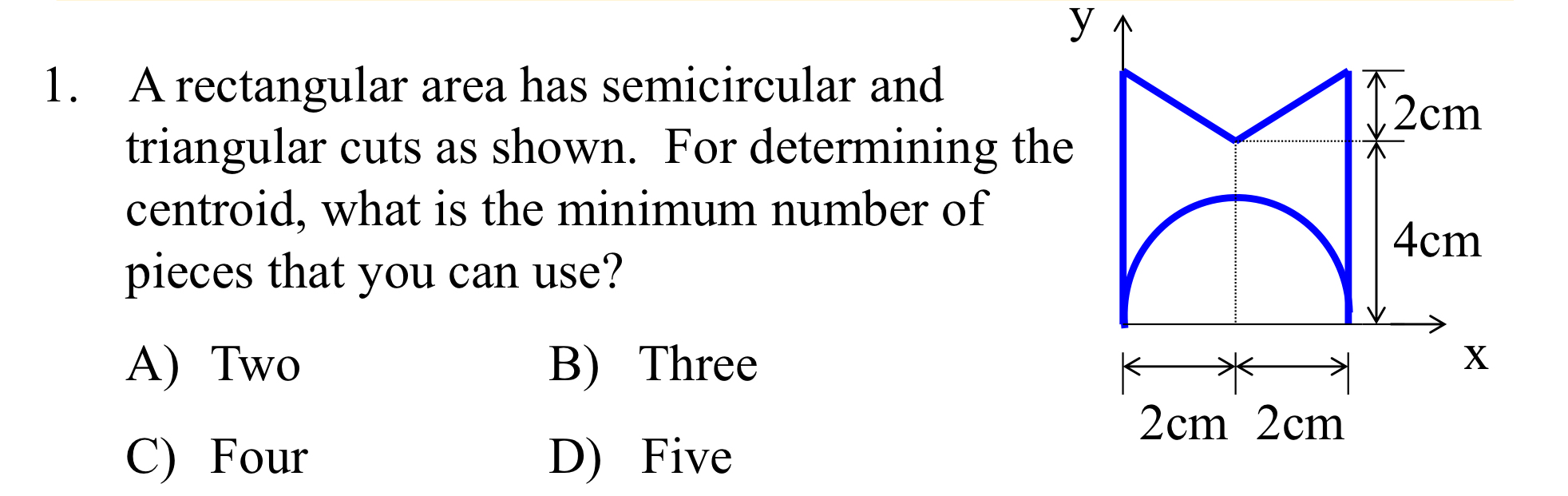 Solved by an EXPERT A rectangular area has semicircular and triangular | Chegg.com