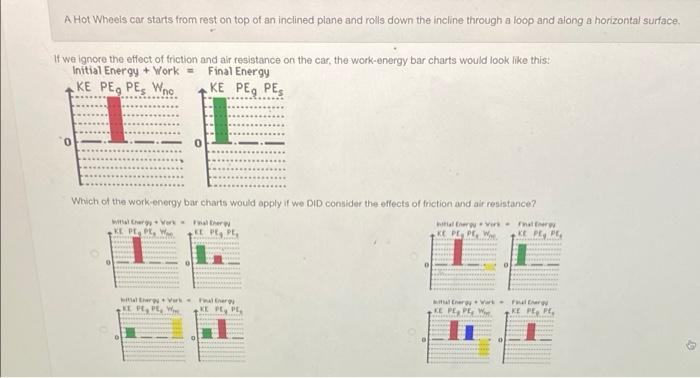 Solved A Hot Wheels car starts from rest on top of an | Chegg.com