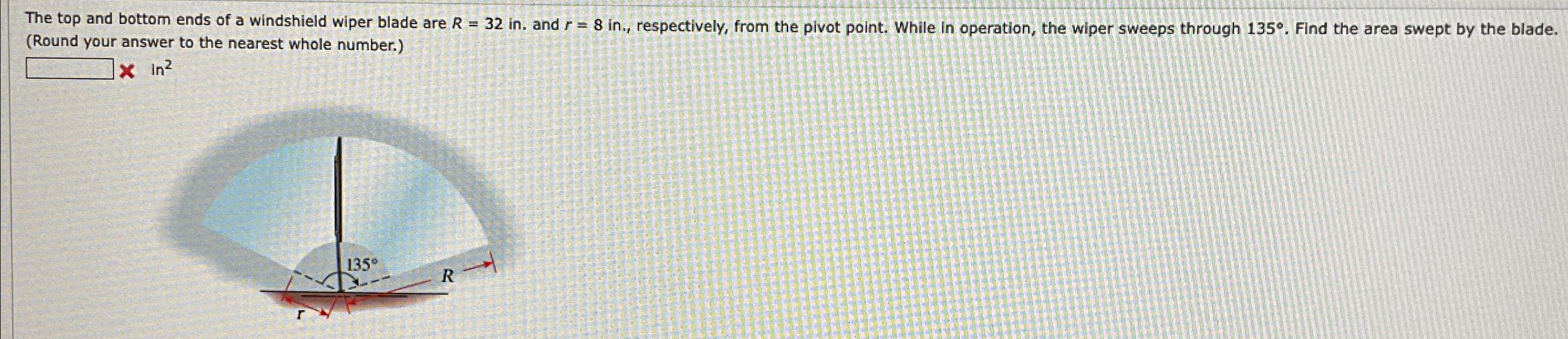 Solved The top and bottom ends of a windshield wiper blade | Chegg.com