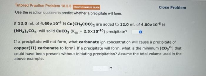 Solved Use the reaction quotient to predict whether a | Chegg.com