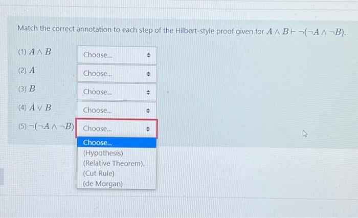 Solved Match the correct annotation to each step of the | Chegg.com