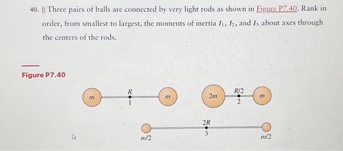 Solved 40. II Three pairs of balls are connected by very | Chegg.com