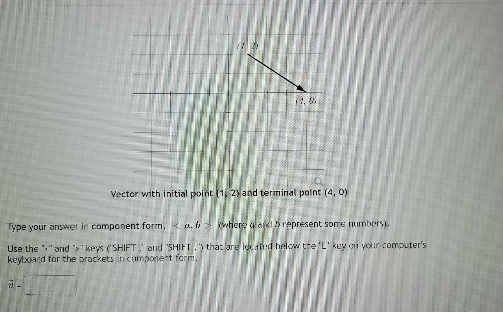 Solved Find the position vector ū that corresponds to the | Chegg.com