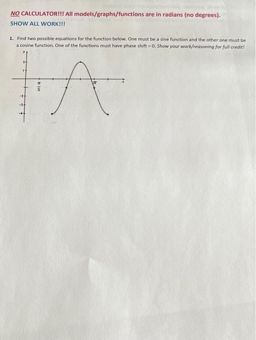 Solved show full work on how the equations were found i will | Chegg.com