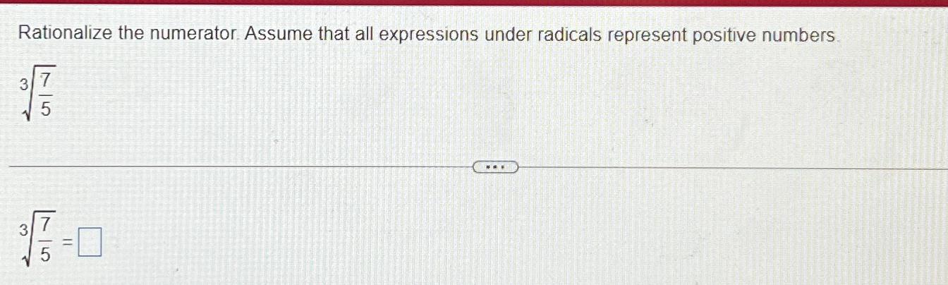 Solved Rationalize the numerator. Assume that all | Chegg.com