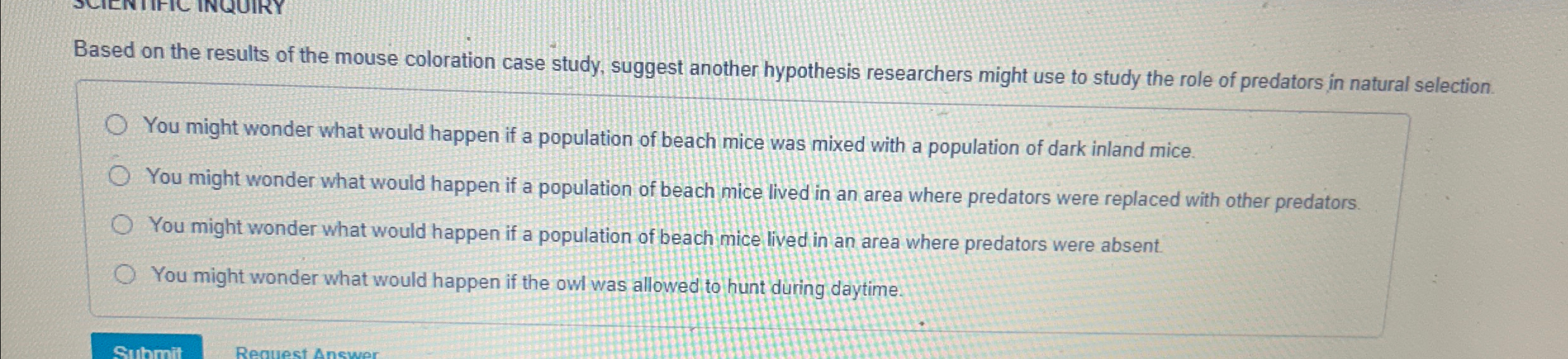 Solved Based on the results of the mouse coloration case | Chegg.com