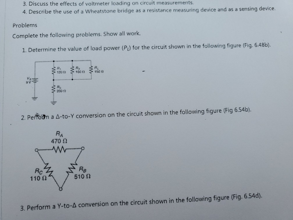 Solved 3. Discuss the effects of voltmeter loading on | Chegg.com