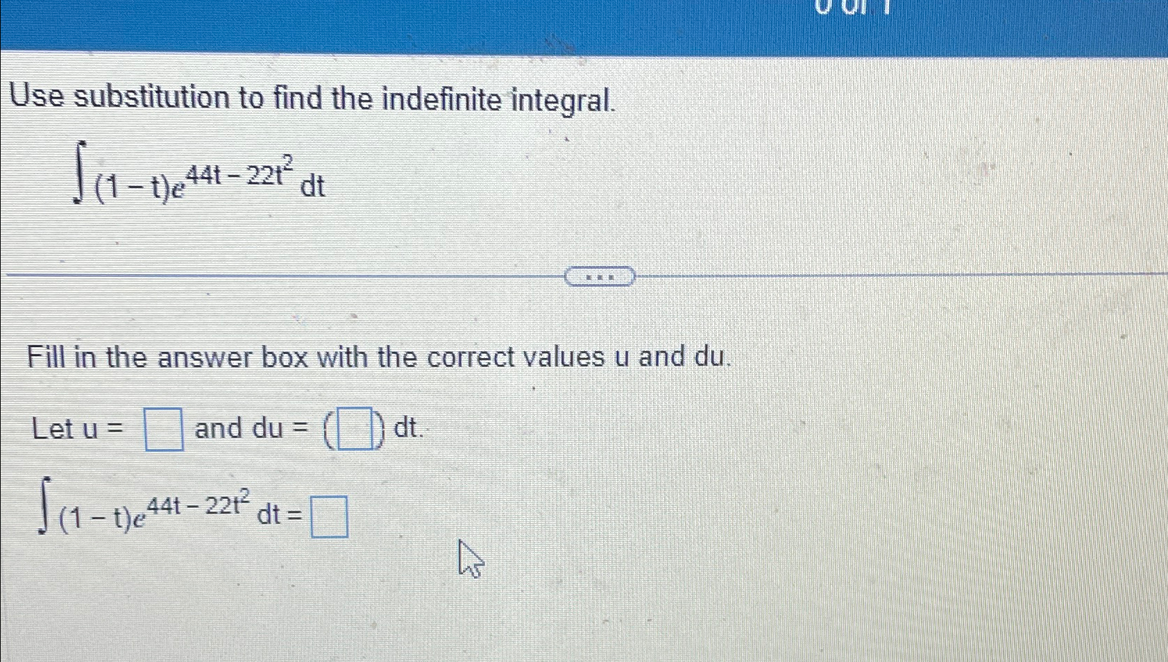 Solved Use substitution to find the indefinite | Chegg.com