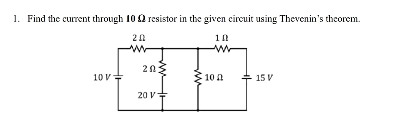 Solved Find the current through 10Ω ﻿resistor in the given | Chegg.com