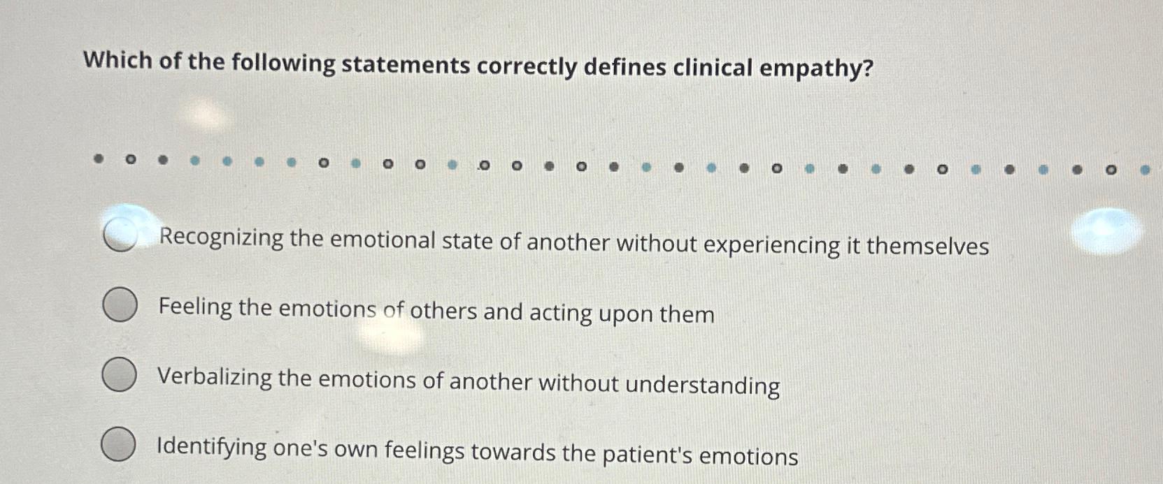 Solved Which of the following statements correctly defines | Chegg.com