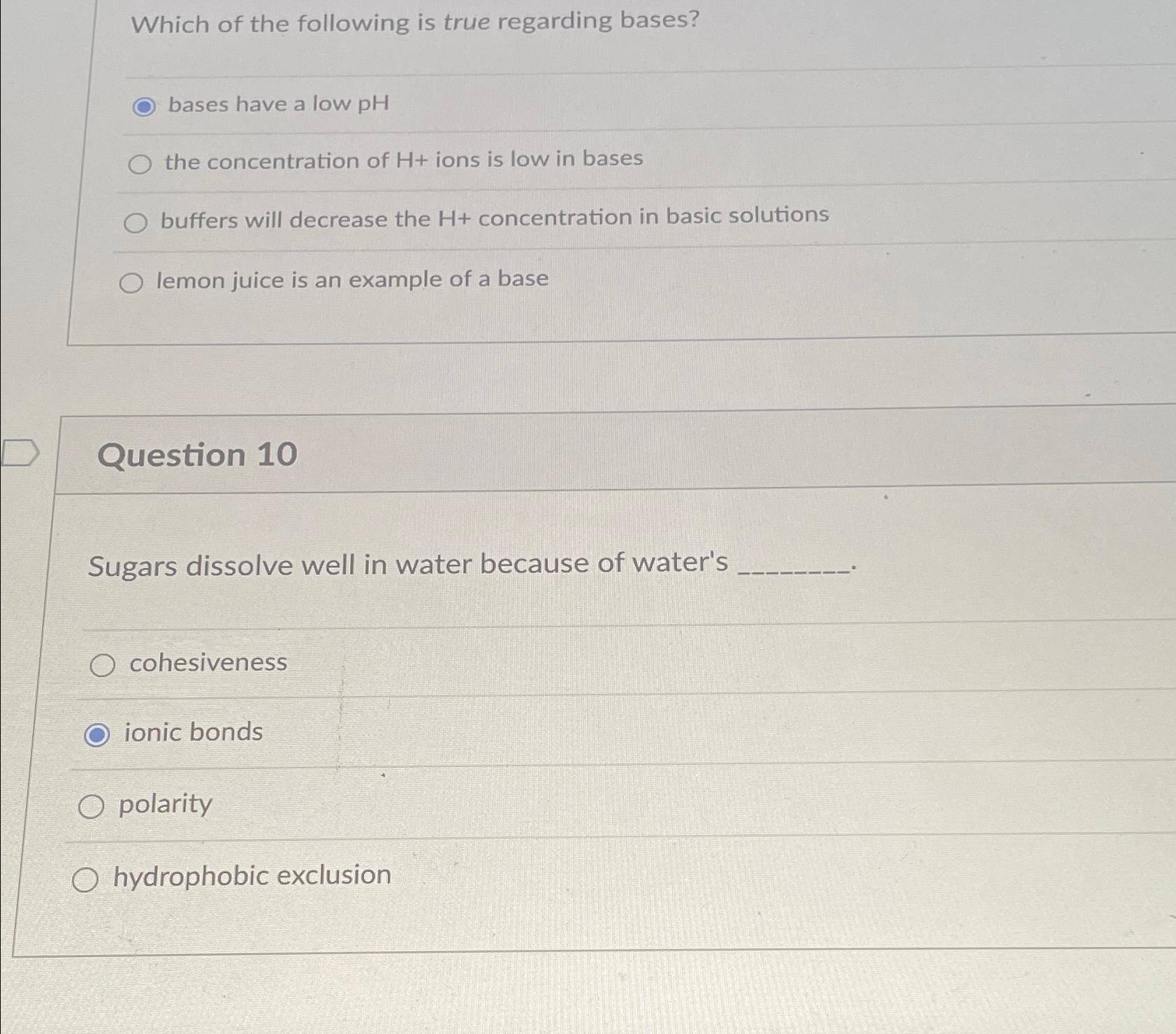 Solved Which of the following is true regarding bases?bases | Chegg.com