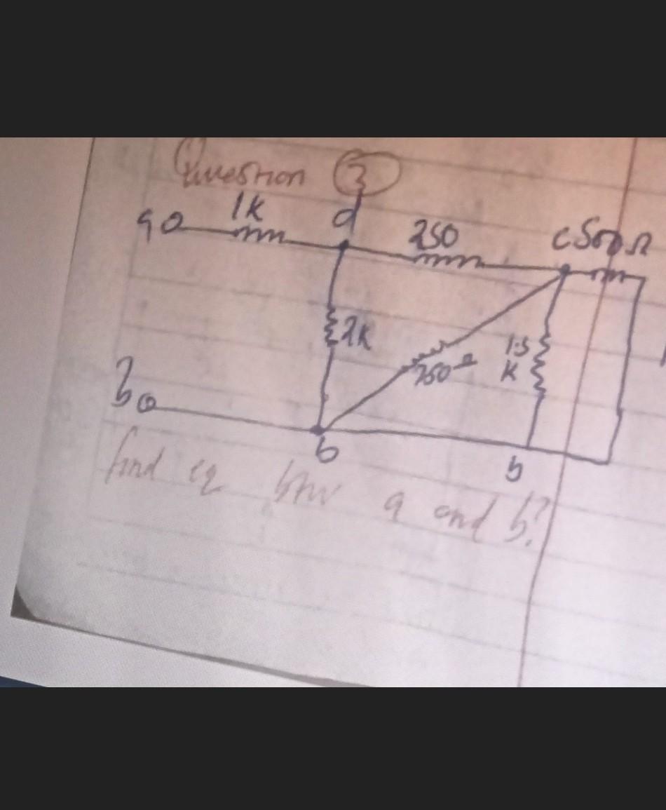 Solved circuit find req btw a and b | Chegg.com