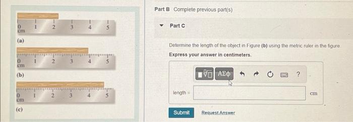 Solved Part A cm Determine the length of the object in | Chegg.com
