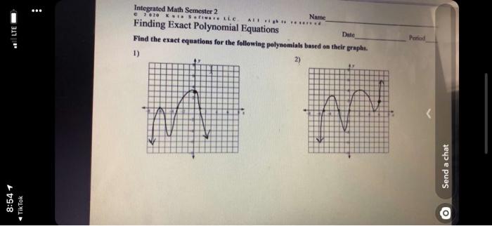Solved *** LTE Integrated Math Semester 2 Name ..Sofiar. LLC | Chegg.com
