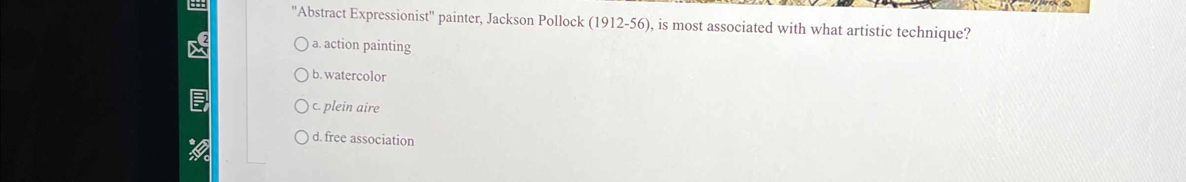 Solved "Abstract Expressionist" painter, Jackson Pollock | Chegg.com