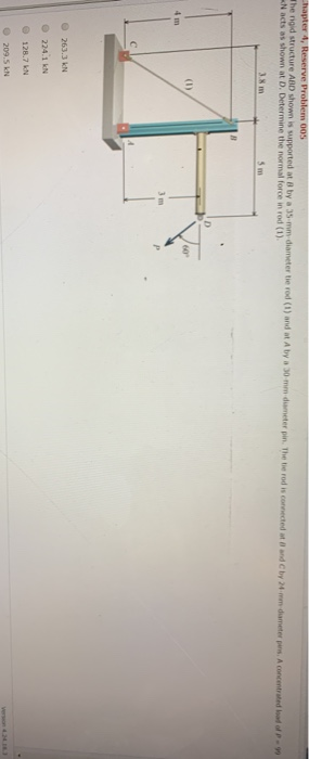 Solved Chapter 4, Reserve Problem 005 The nigd structure ABD | Chegg.com