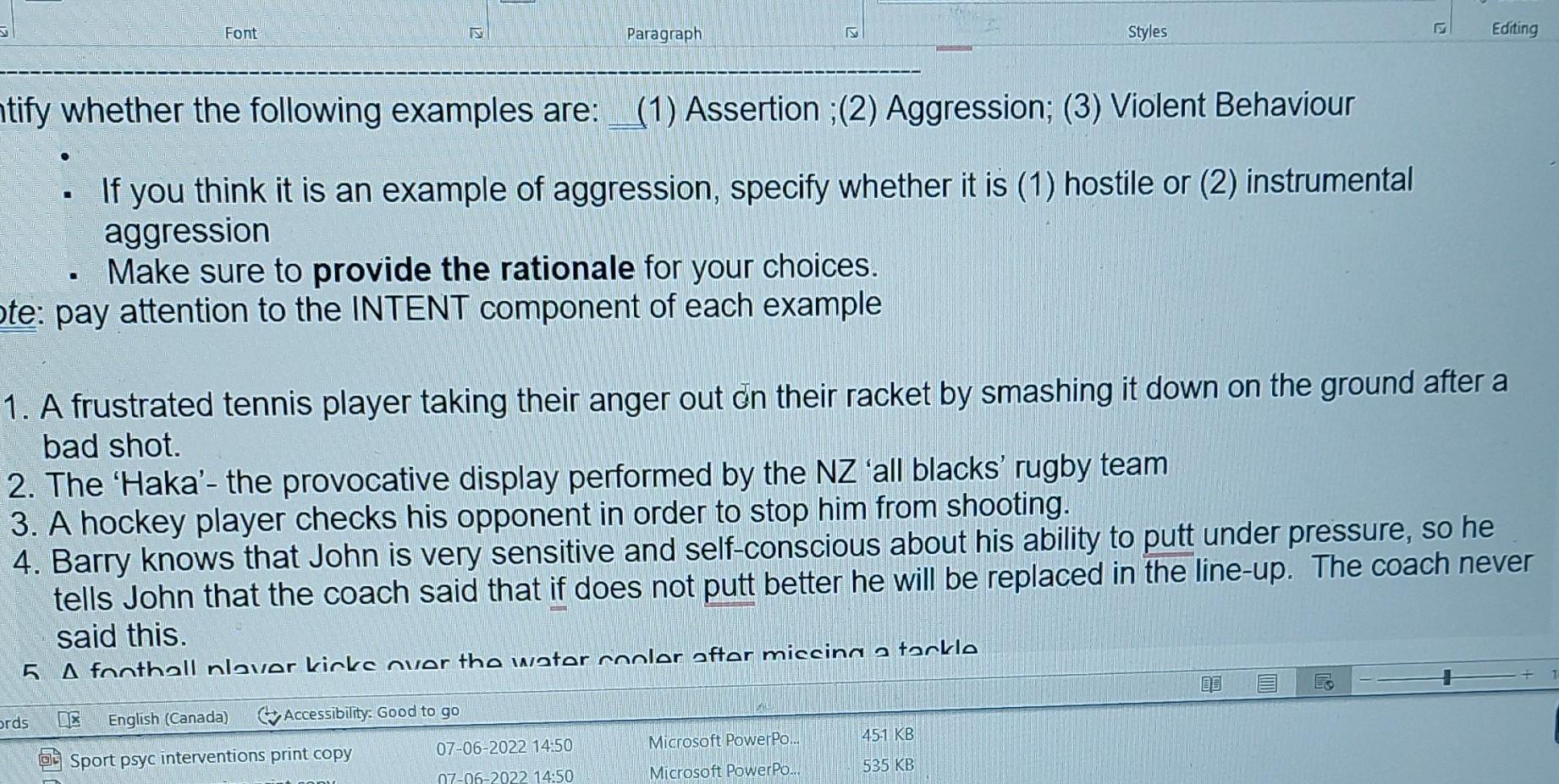 Solved Font Paragraph Styles Editing ntify whether the | Chegg.com