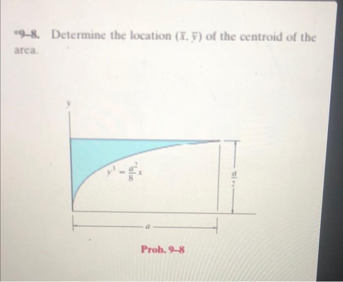 Solved 89-8. Determine the location (xˉ,yˉ) of the centroid | Chegg.com