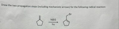 Solved Draw the two propagation steps (including mechanistic | Chegg.com