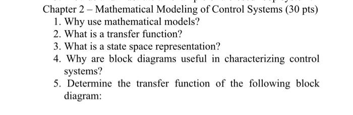 Solved Chapter 2 - Mathematical Modeling of Control Systems | Chegg.com