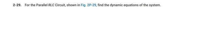 Solved 2-29. For the Parallel RLC Circuit, shown in Fig. | Chegg.com