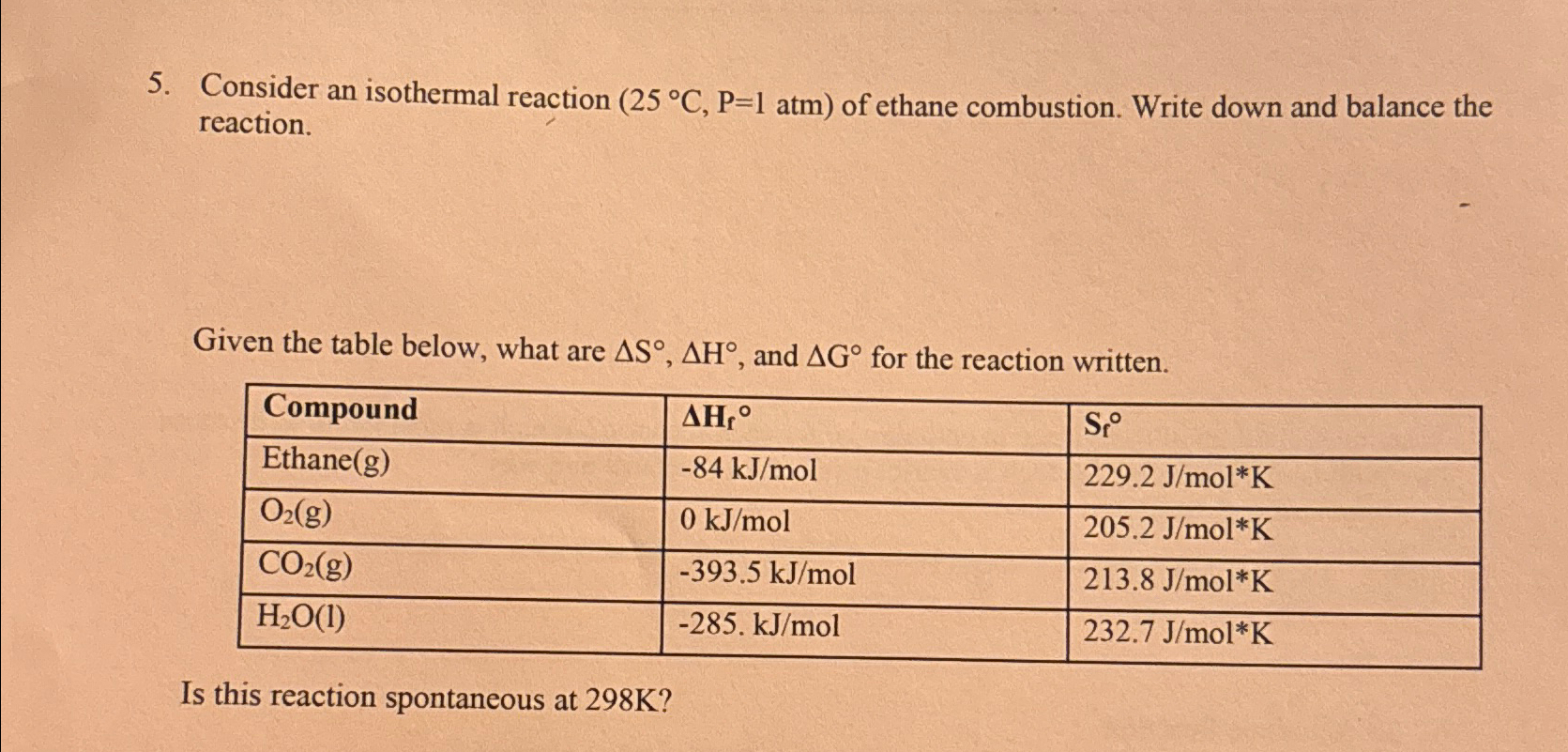 Solved Consider an isothermal reaction )=(1(atm) ﻿of ethane | Chegg.com
