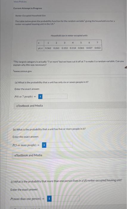 Solved Current Attempt in Progress (a) Use the probability | Chegg.com