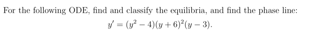 Solved For the following ODE, find and classify the | Chegg.com