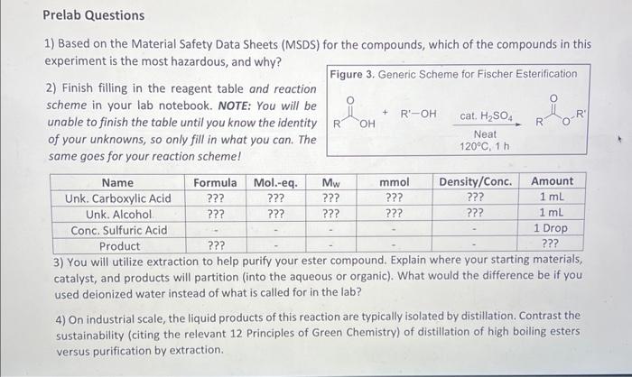 Solved 1) Based on the Material Safety Data Sheets (MSDS) | Chegg.com