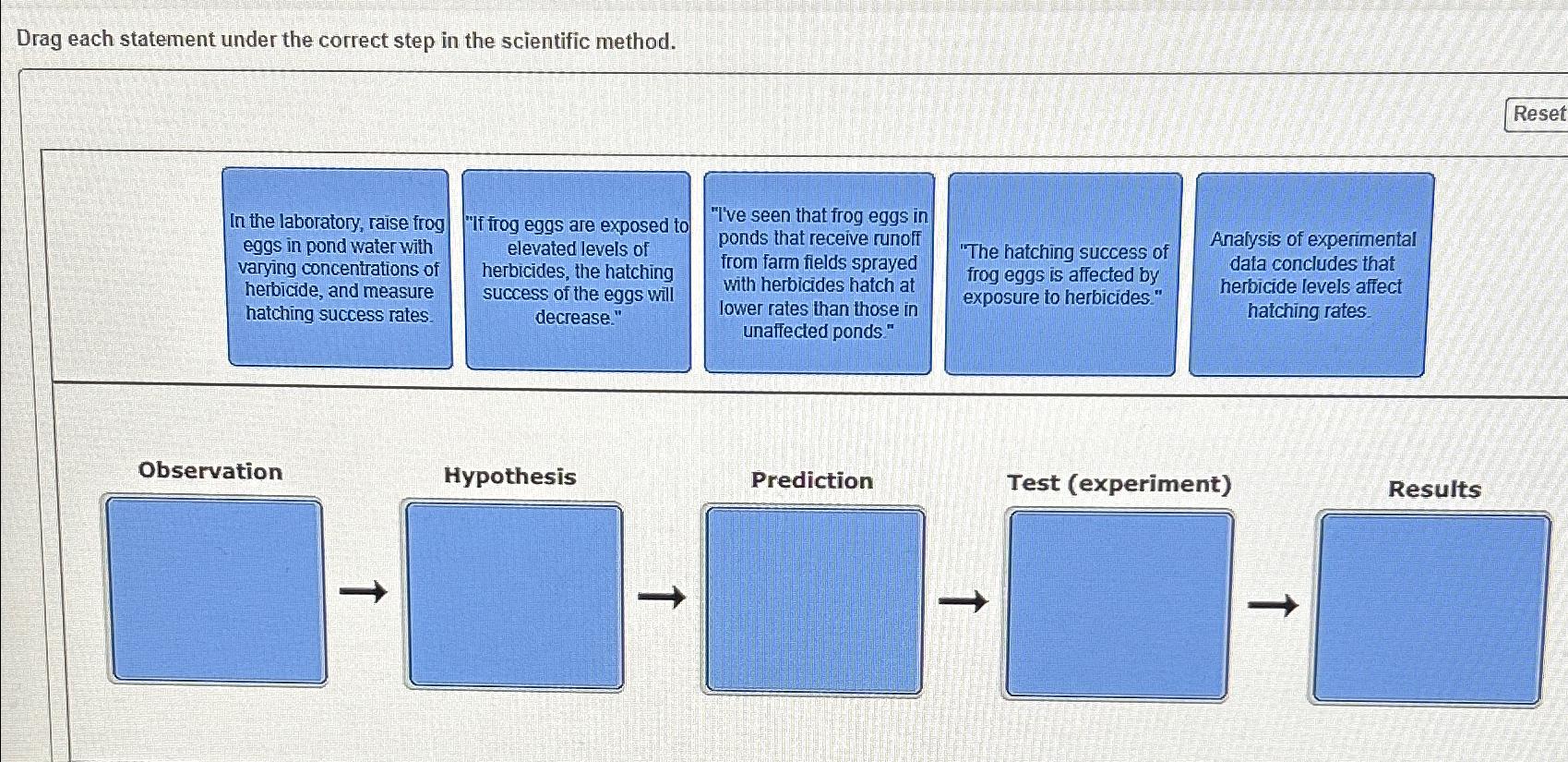 Solved Drag each statement under the correct step in the | Chegg.com