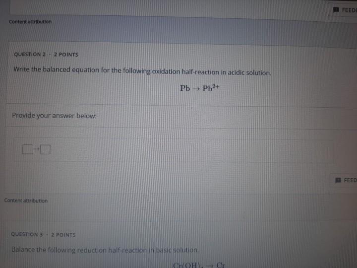 Solved FEED Content attribution QUESTION 2 2 POINTS Write | Chegg.com