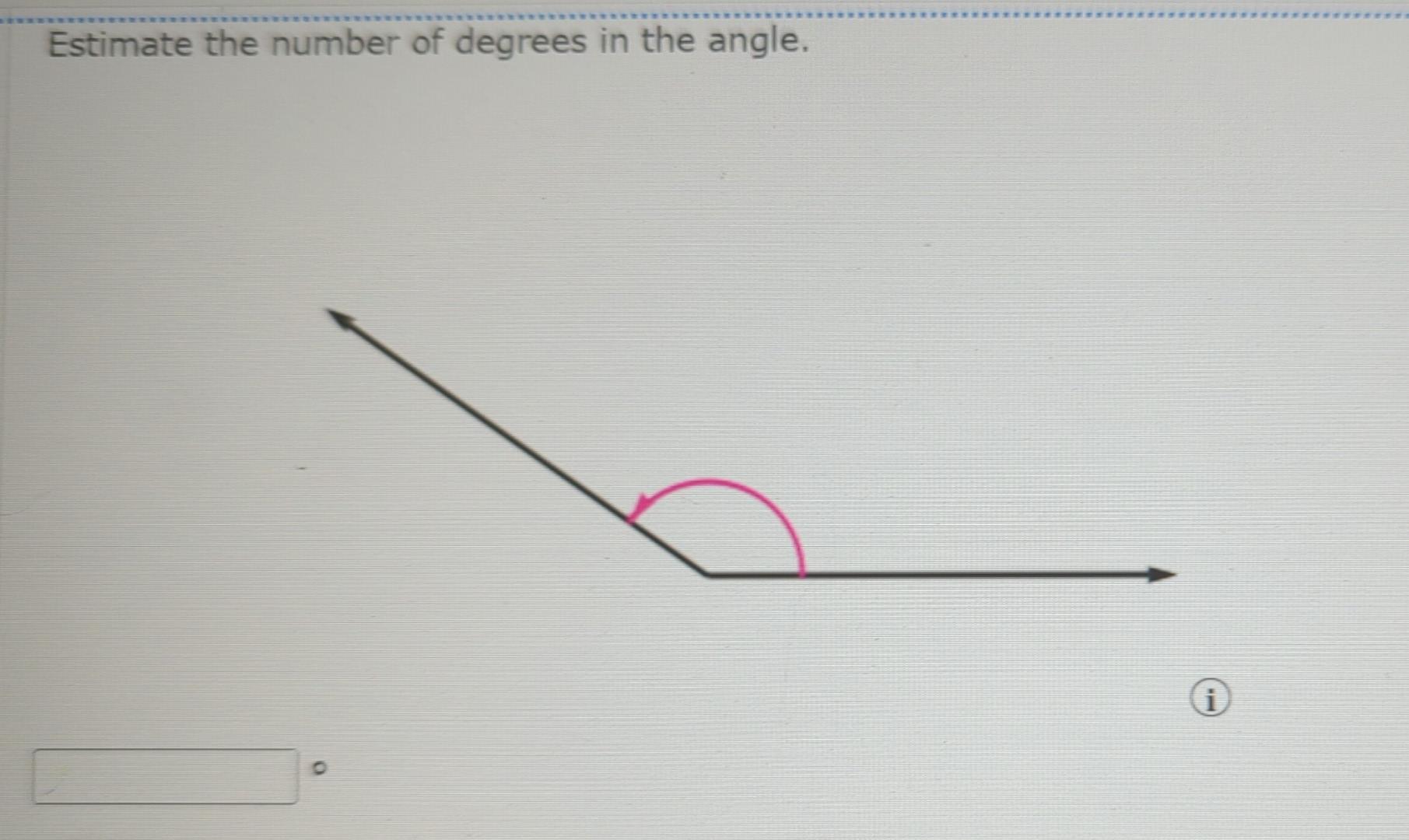 Solved Estimate the number of degrees in the angle. i | Chegg.com