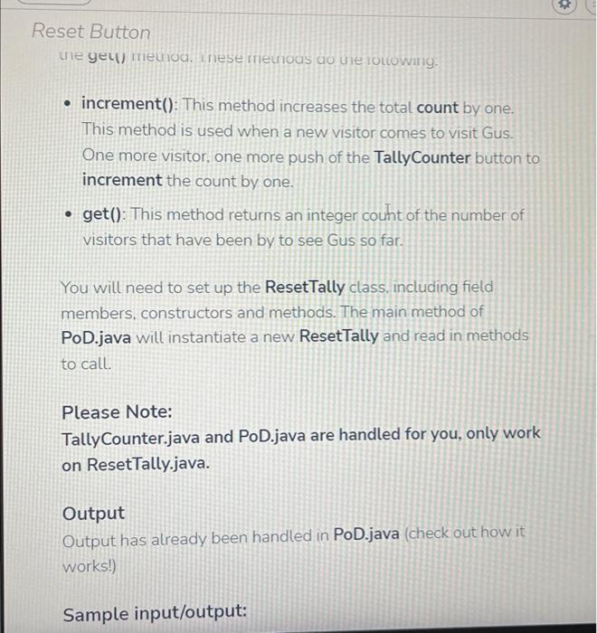 Solved Problems of the day The purpose of these small | Chegg.com