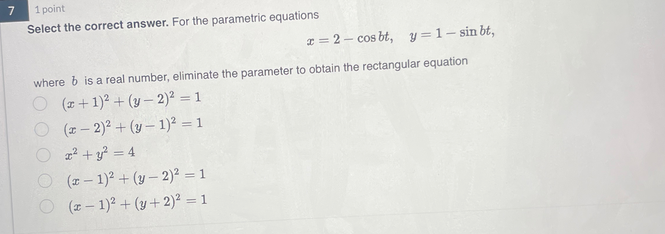 Solved 7,1 pointSelect the correct answer. For the | Chegg.com Solved 7,1 pointSelect the correct answer. For the | Chegg.com