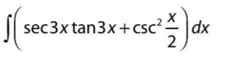 Solved ∫(4−x2+x31)dx∫(sec3xtan3x+csc22x)dx | Chegg.com