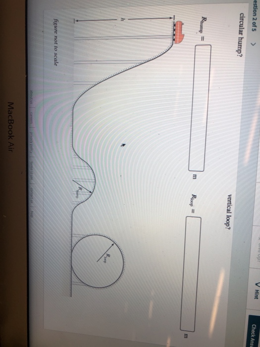 Solved You are designing the section of a roller coaster | Chegg.com