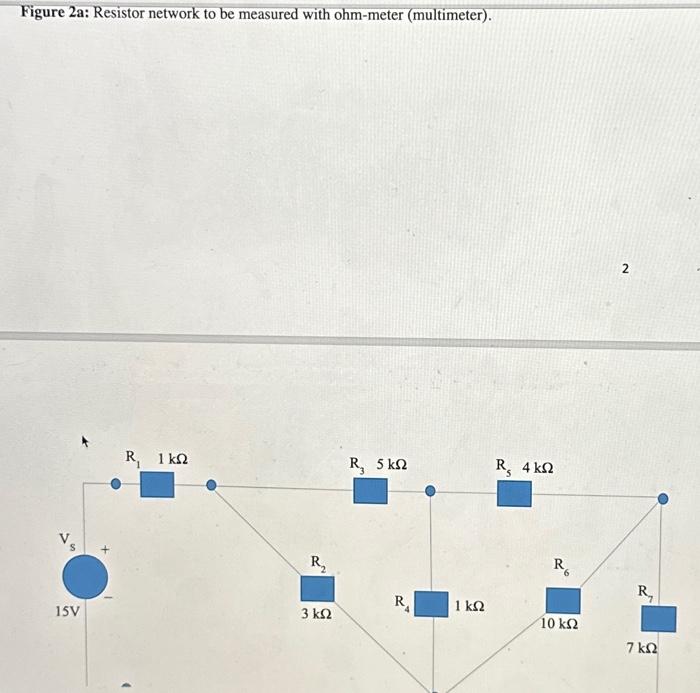 Solved Figure 1a Resistor Network To Be Measured With