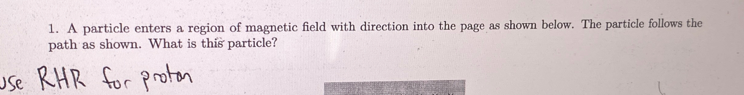 Solved A particle enters a region of magnetic field with | Chegg.com