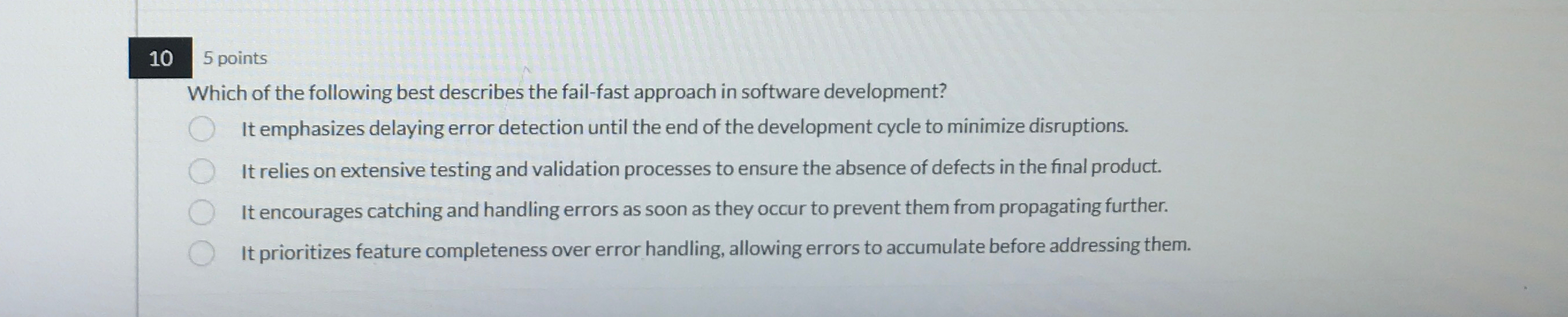 Solved 105 ﻿pointsWhich of the following best describes the | Chegg.com