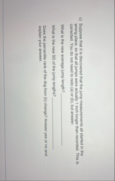 Solved c) ﻿Suppose that it is discovered that the jump | Chegg.com