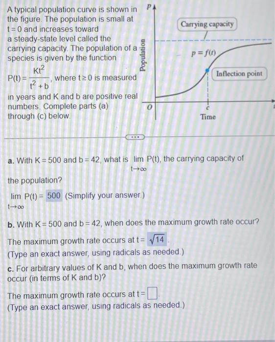 A typical population curve is shown in the figure. | Chegg.com