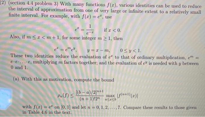 Solved (section 4.4 problem 3) With many functions f(x), | Chegg.com