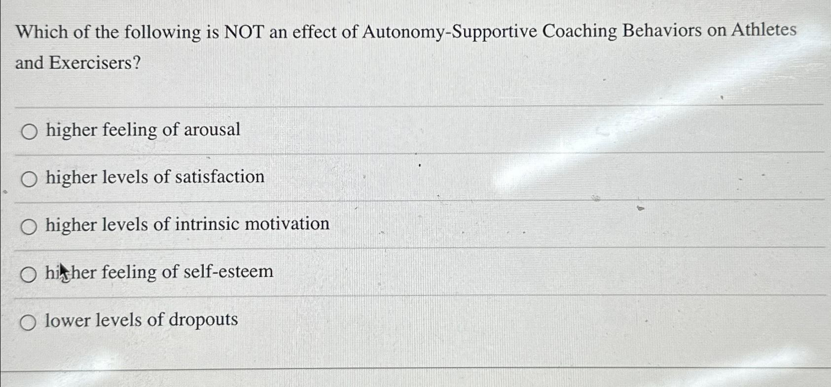 Solved Which of the following is NOT an effect of | Chegg.com