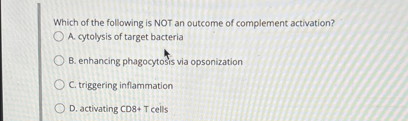 Solved Which of the following is NOT an outcome of | Chegg.com