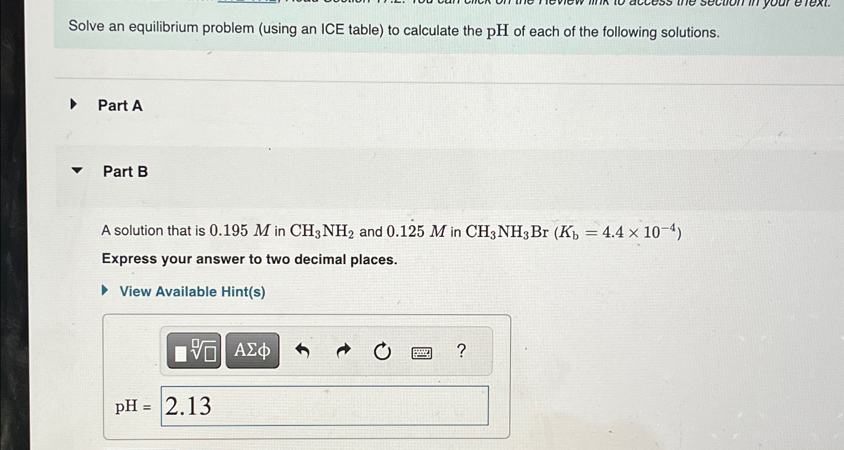 Solved Solve an equilibrium problem (using an ICE table) ﻿to | Chegg.com