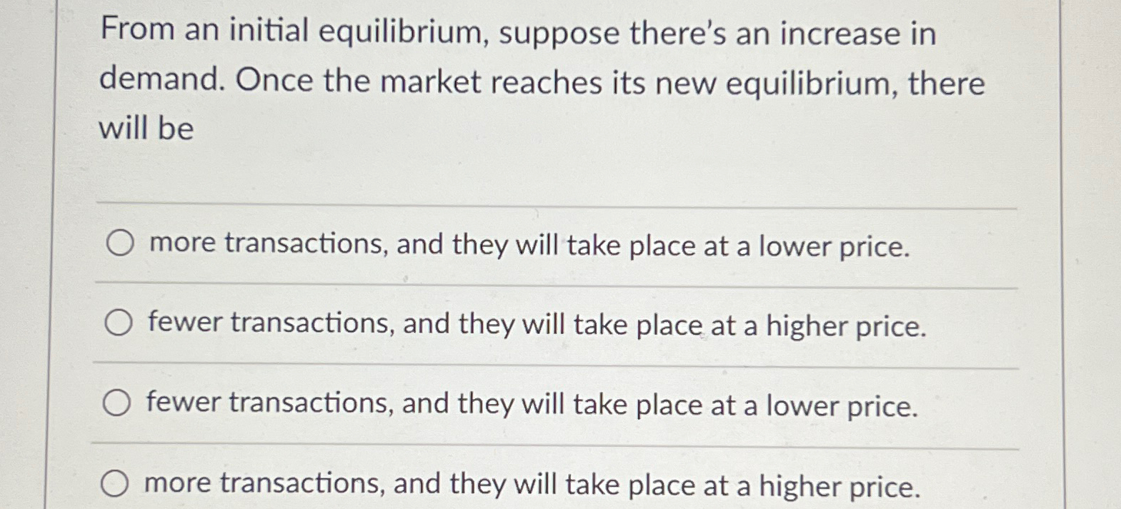 Solved From an initial equilibrium, suppose there's an | Chegg.com
