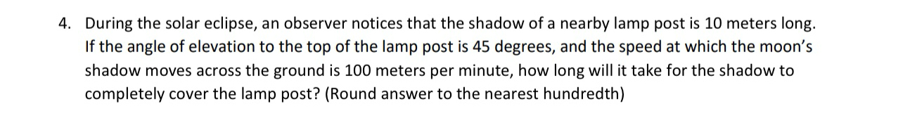 Solved During the solar eclipse, an observer notices that | Chegg.com
