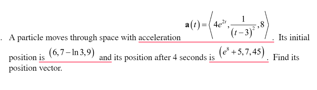 Solved A particle moves through space with | Chegg.com